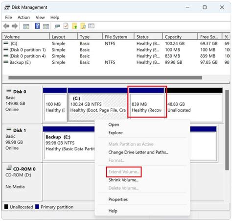 Move A Partition Out Of The Way To Extend A Hard Drive Volume Online Computer Tips