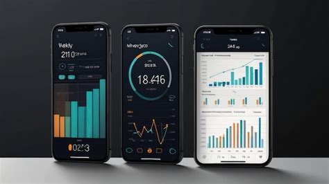 Modern Mobile Analytics Dashboard Interface Premium Ai Generated Image