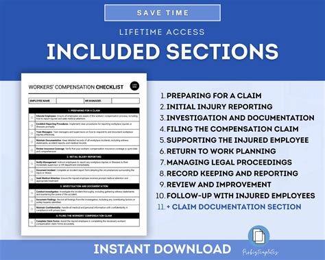 Workers Compensation Claim Checklist ProBizTemplates