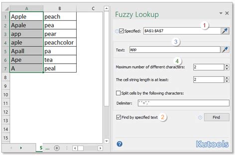 How to apply fuzzy lookup to find approximate match result in Excel?