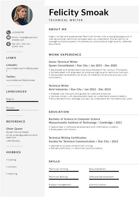 Guide To Writing A High Quality Technical Writer Resume