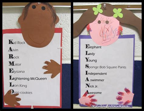Acrostic Name Poem Template