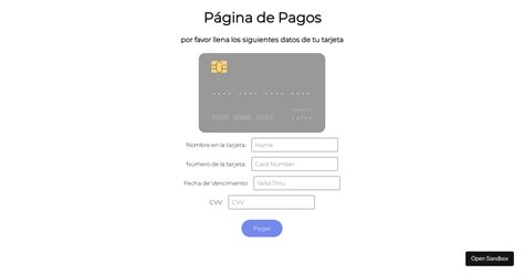 React Credit Card Codesandbox