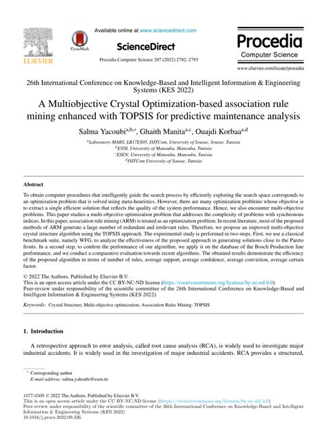 PDF A Multiobjective Crystal Optimization Based Association Rule