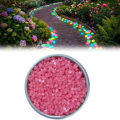 50pcs Colorful Glow In The Dark Garden Stones Night Guide Pebbles