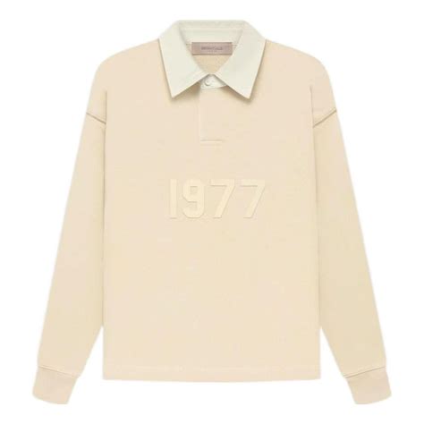 Gs Fear Of God Essentials Fw22 Henley Rugby Polo Egg Shell Fog Fw22