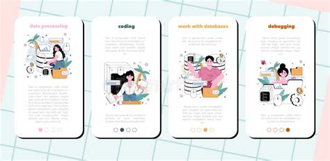 Big Data Analytics Mobile Application Banner Set Big Data Spezialist