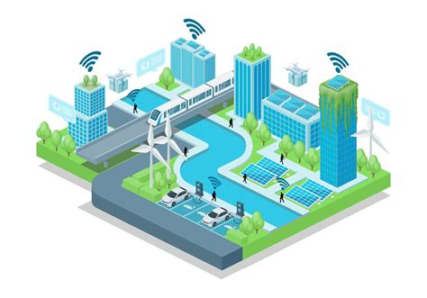 Futuristic Eco City With Sustainable Features And Technology 74735093