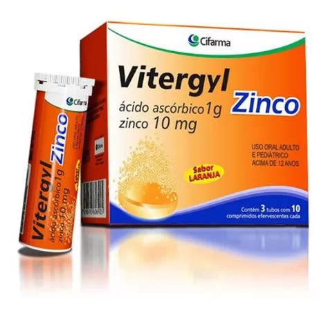 Kit Vitergyl Zinco Tubos Cpr Eferv Cada Vitamina C MercadoLivre