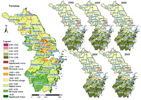 Spatial Distribution Of Ecoc And Its Variations In The Yrd During