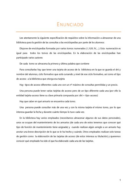 Bases De Datos Dam Ejercicio Resuelto 3 Enunciado Lee Atentamente La