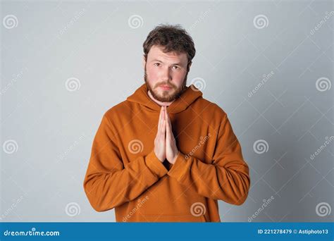 Please Help Me Redhead Bearded Handsome Man Begging For Favour With