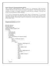Inter Process Communication Ipc Docx Inter Process Communication Ipc