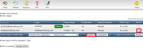 How To Suspend An Email Account In Directadmin Ipserverone