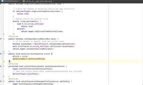 Java How To Make My ActionBar Toggle Button To Work In My Application