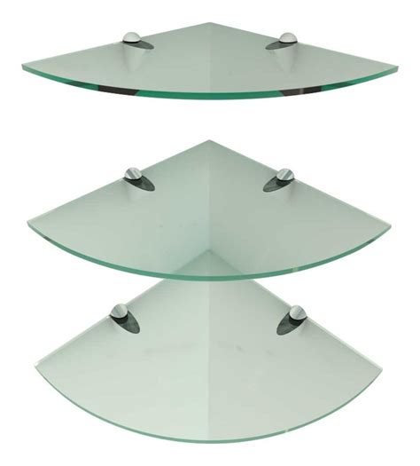 3 Repisas Esquineras Para Baño Cristal Templado Organizador Mercado Libre