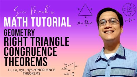 Right Triangle Congruence Theorems Ll La Hyl Hya Geometry Lesson Youtube