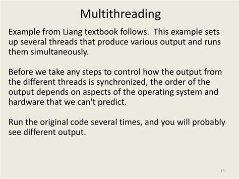 Ppt Lecture 10 Multithreading Part I Powerpoint Presentation Free