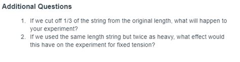 Pre Lab Mechanical Waves On A String Please Fill Chegg Com