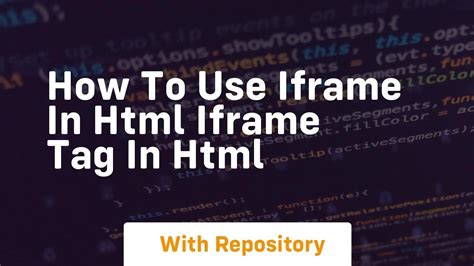 How To Use Iframe In Html Iframe Tag In Html Youtube