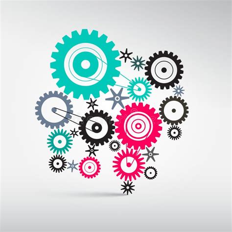 Abstract Vector Cogs Gears Stock Vector Illustration Of Circle