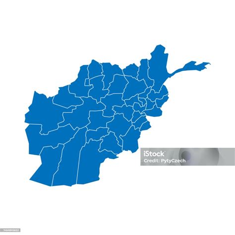 Afghanistan Politische Karte Der Verwaltungsgliederung Stock Vektor Art