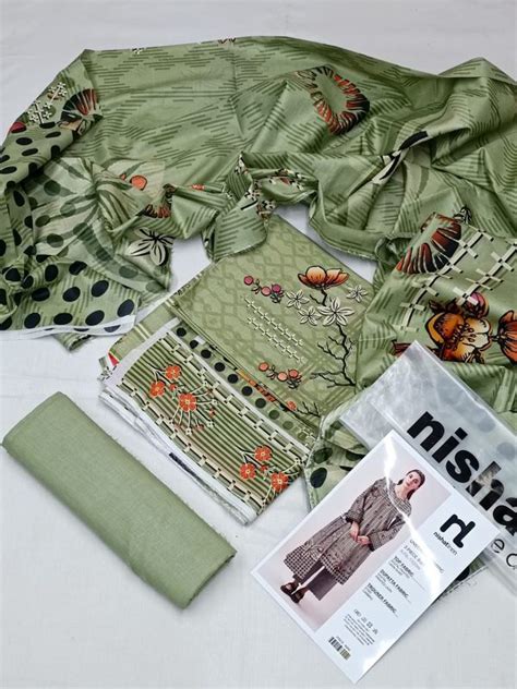 Nishat Linen 3 Piece Digital Printed Lawn Ladies Unstitched Suit