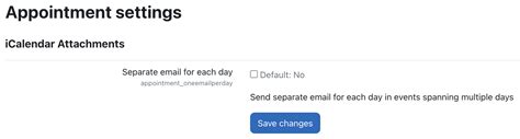 Appointments Settings Moodledocs