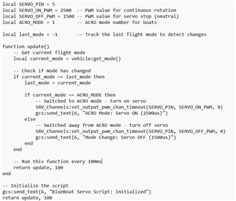 Debugging Help With Blueboat And Auto Servo Movement Ardupilot Lua