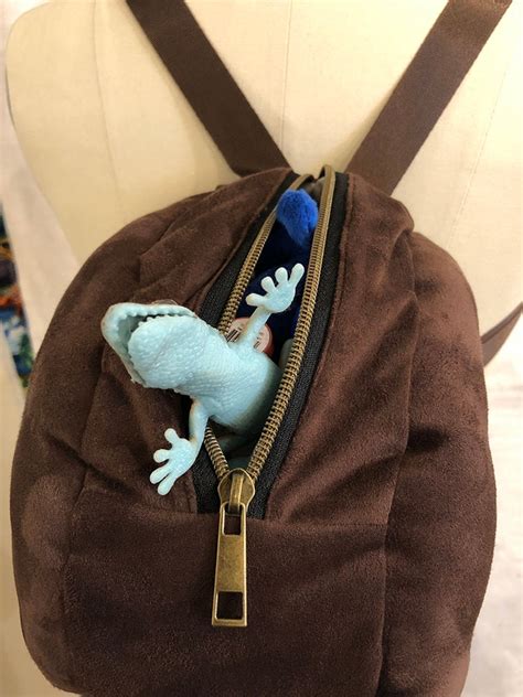 Petite Brown Escargot Snail Shell Backpack In Dark Brown Faux Suede