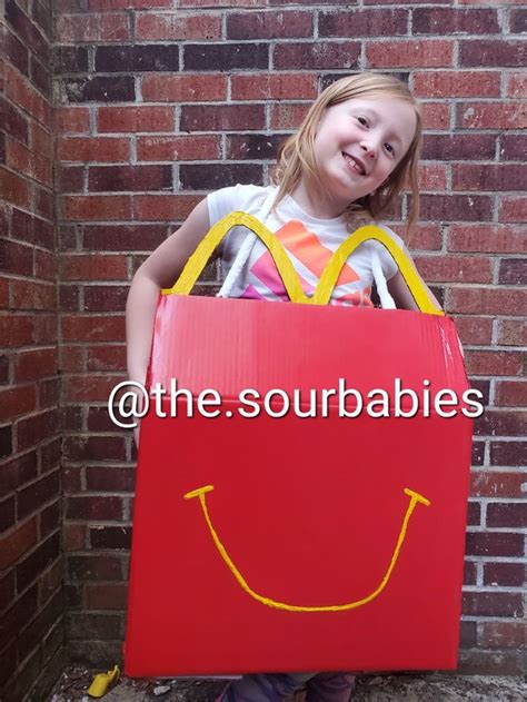 Diy Cardboard Box Mcdonalds Happy Meal Costume In 2022 Happy Meal