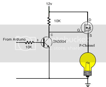 N Mosfet And P Mosfet For One Led Will This Work General Electronics Arduino Forum