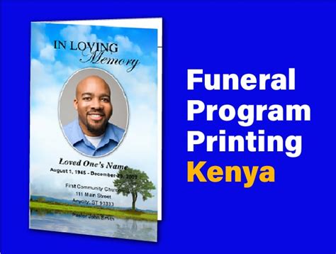 Eulogy And Funeral Program Printing In Kenya Eulogy Printing