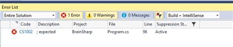 Visual Studio I Still Don T Get People That Complain About Debugging A Missing Semicolon
