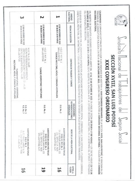 Calendario Xxxi C S O Pdf