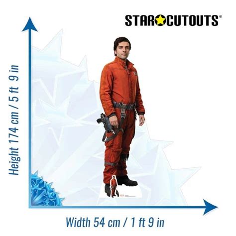 Star Wars Poe Dameron The Last Jedi Life Size Cardboard Cut Out