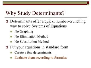 Lecture Determinants Good One PPTX Physics Science