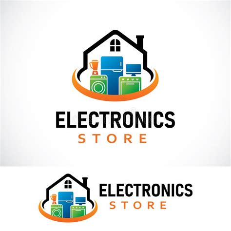 Electronics Store Logo Design Template Stock Vector Illustration Of
