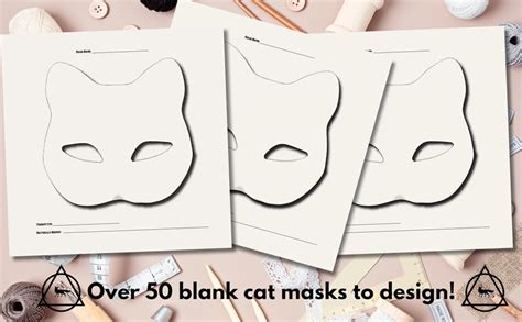 Therian Mask Design Journal 50 Blank Cat Masks To Design