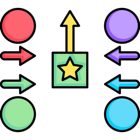 Differentiation Generic Color Lineal Color Icon