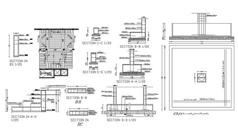 Rcc Column And Foundation Structure Drawing Dwg File Cadbull