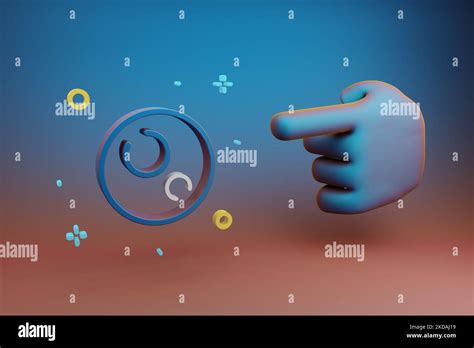Beautiful Illustrations Abstract Hand Index Finger Points To Planet And