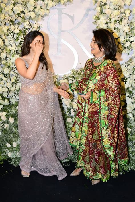At Kiara Advani Sidharth Malhotras Reception Alia Bhatt And Mother In
