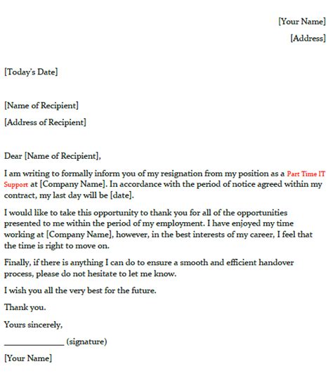 How To Write A Resignation Letter For A Job ~ Thankyou Letter