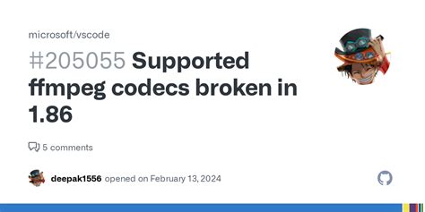 Supported Ffmpeg Codecs Broken In 186 · Issue 205055 · Microsoft