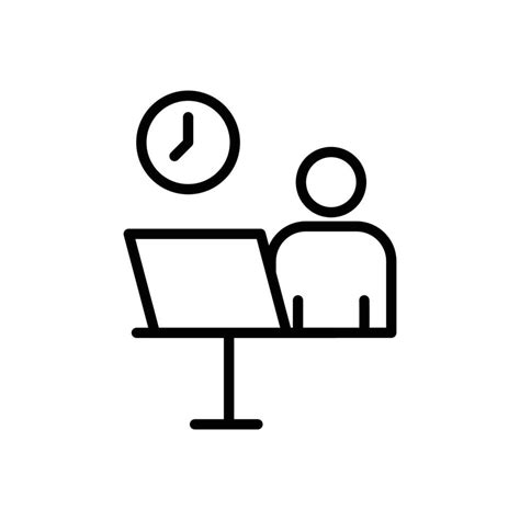 Flexible Schedule Work Icon Outline Flat Icon 47525991 Vector Art At Vecteezy