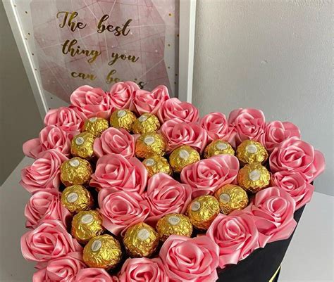 Corazón Eterno Regalos rosas Ramo de cintas Arreglos florales diy