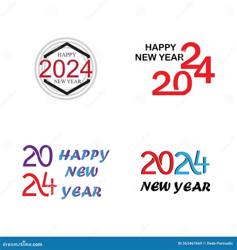 2024 Logo Icon New Year Logo 2024 Calendar Design Elements Elegant