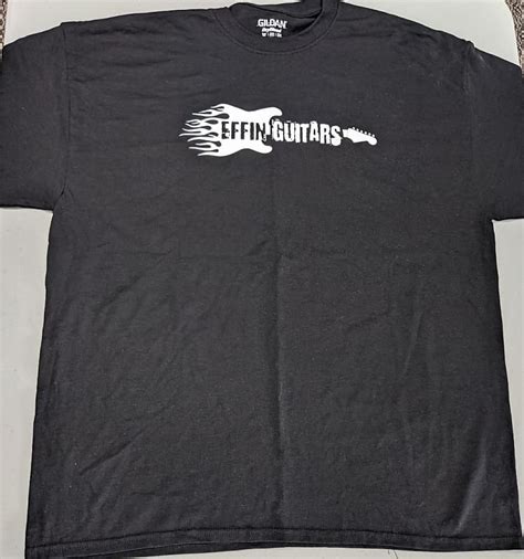 Effin Guitars Logo T Shirt Black Color Size Large 100 Reverb