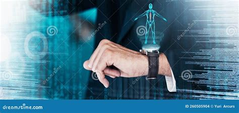Digital Innovation Businessman Hologram Watch And Ai Technology Digital Transformation